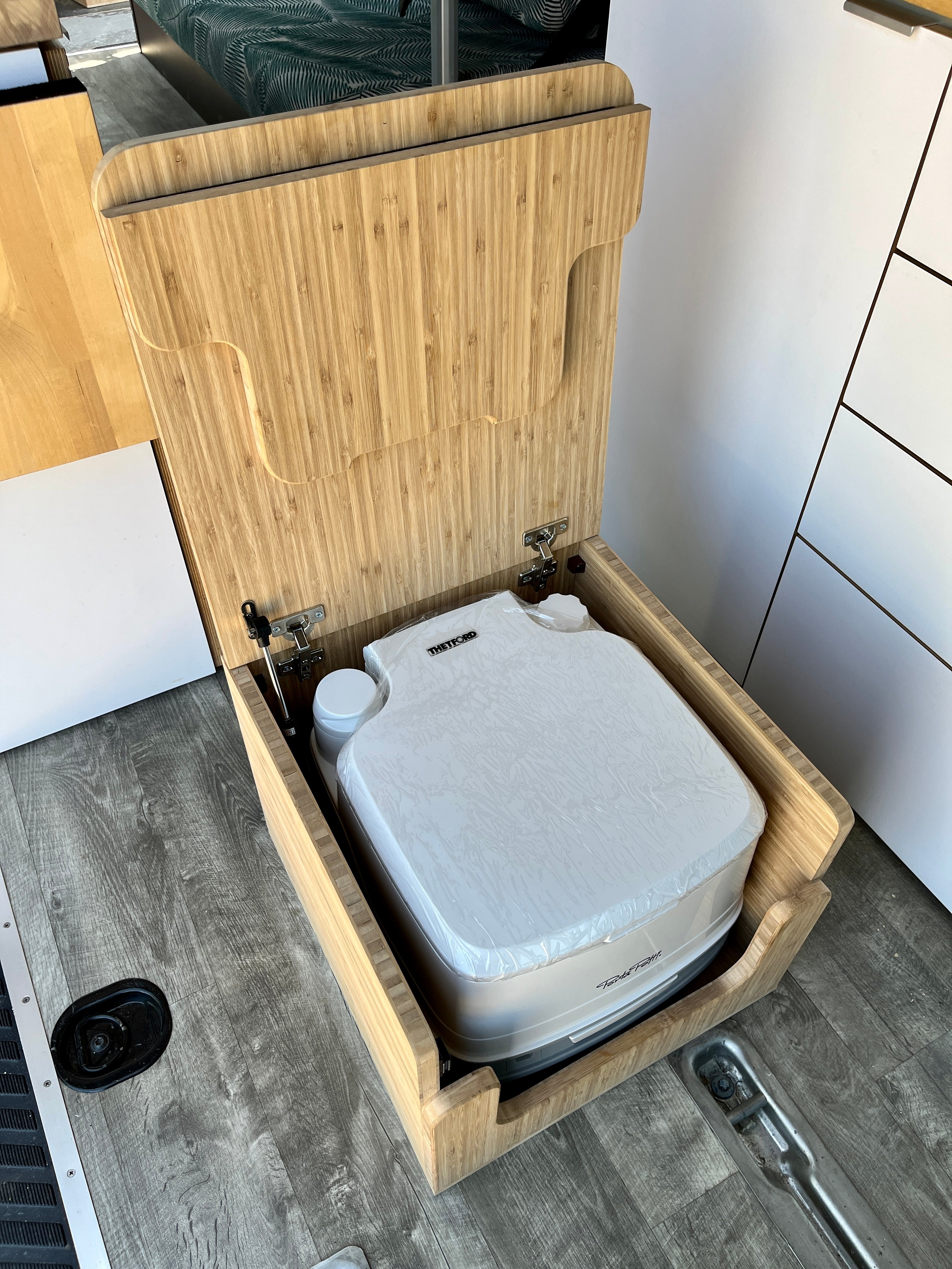 Porta Potti 345/135 Bamboo Toilet Lift top Cabinet Flat Pack Kit ...